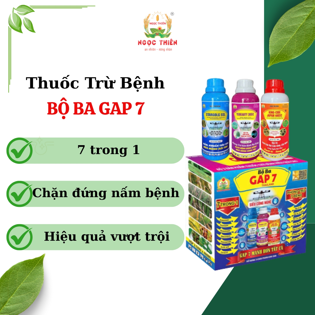 THUỐC TRỪ BỆNH BỘ BA GAP 7 - Nông Nghiệp Ngọc Thiên