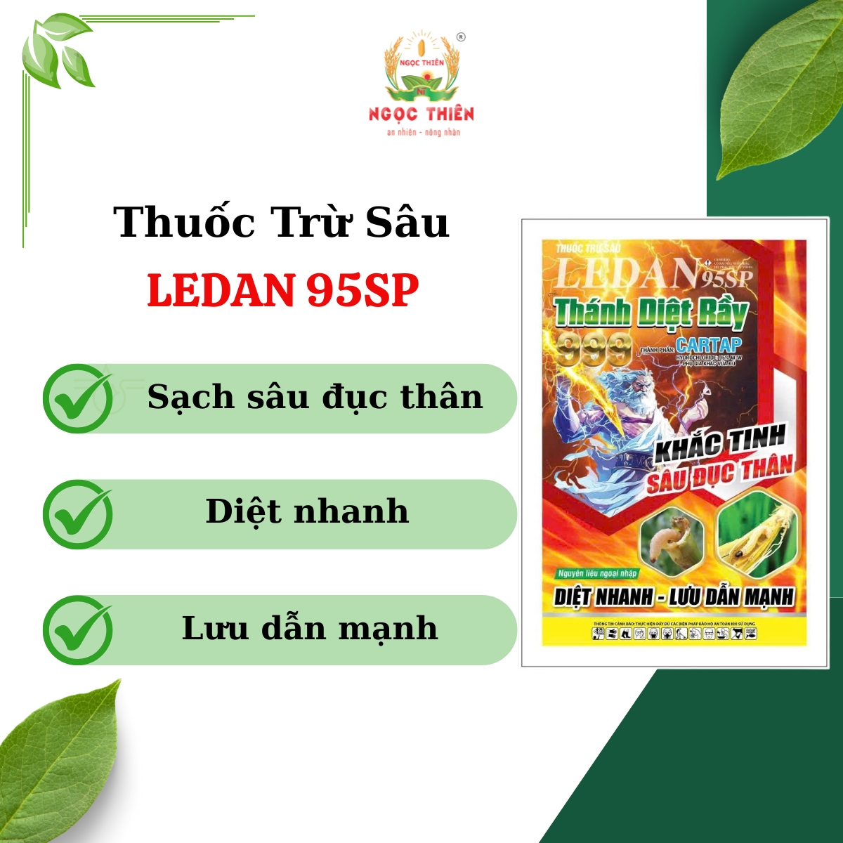 THUỐC TRỪ SÂU LEDAN 95SP - Nông Nghiệp Ngọc Thiên